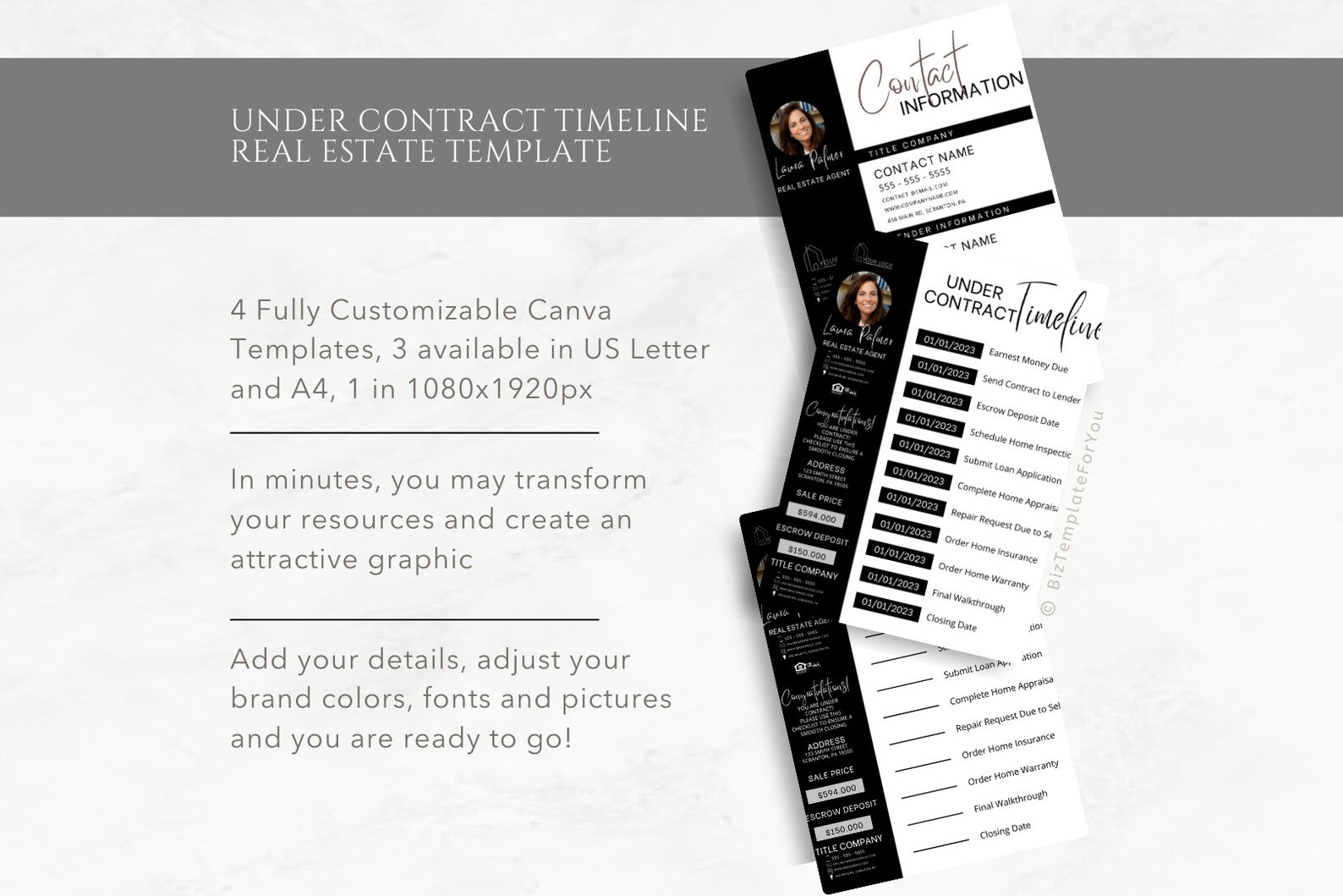 Under Contract Timeline Template for Real Estate Agents and Realtors ...