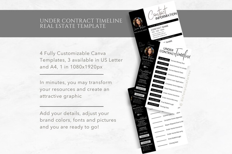 Under Contract Timeline Template for Real Estate Agents and Realtors ...