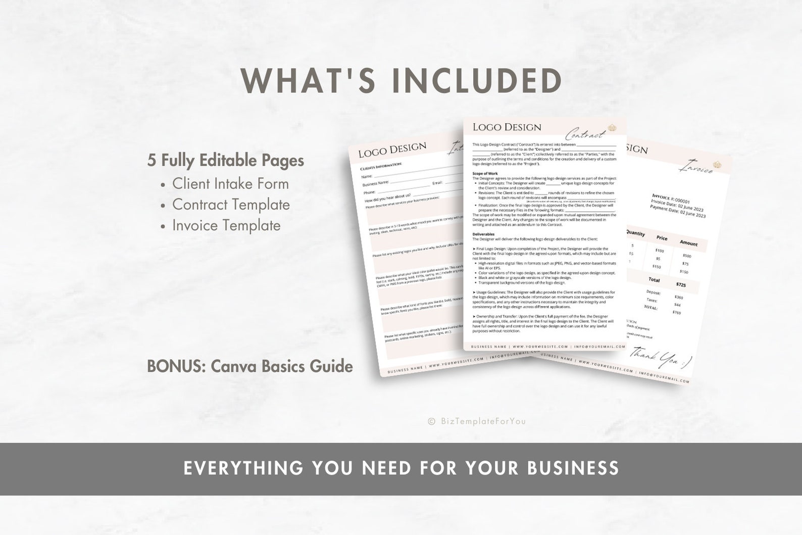 Editable Logo Designer Contract Template, Freelance Graphic Design ...