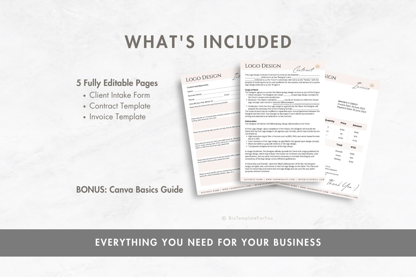 Editable Logo Designer Contract Template, Freelance Graphic Design ...