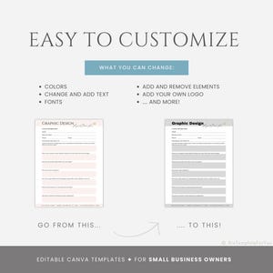 Editable Graphic Design Forms Bundle, Incl. Contract, Intake Form and ...