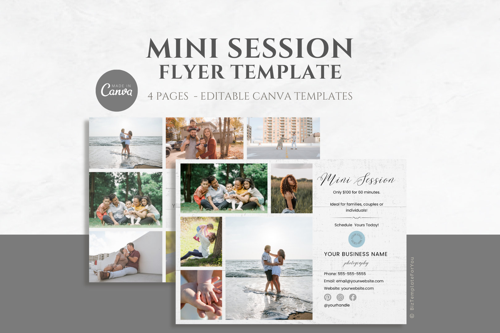 Editable Photography Marketing Spring Mini Session Canva Template ...