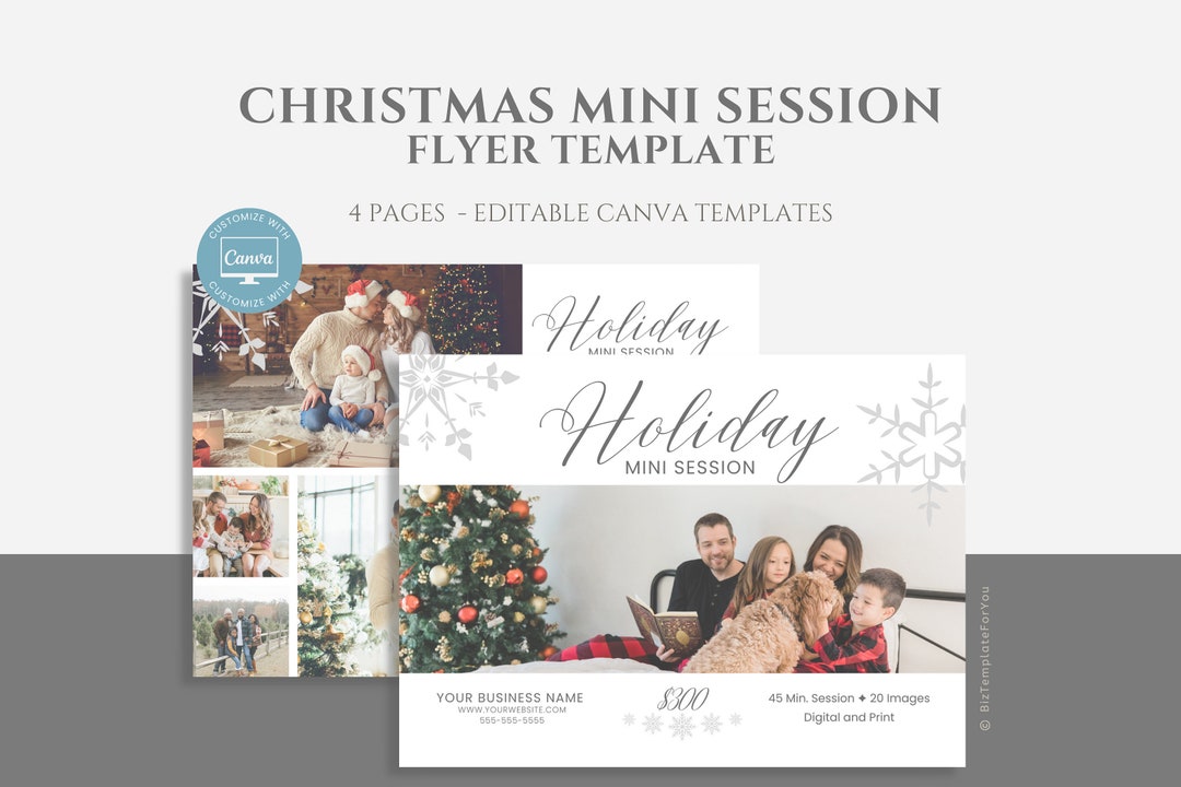Editable Photography Marketing Christmas Mini Session Template ...