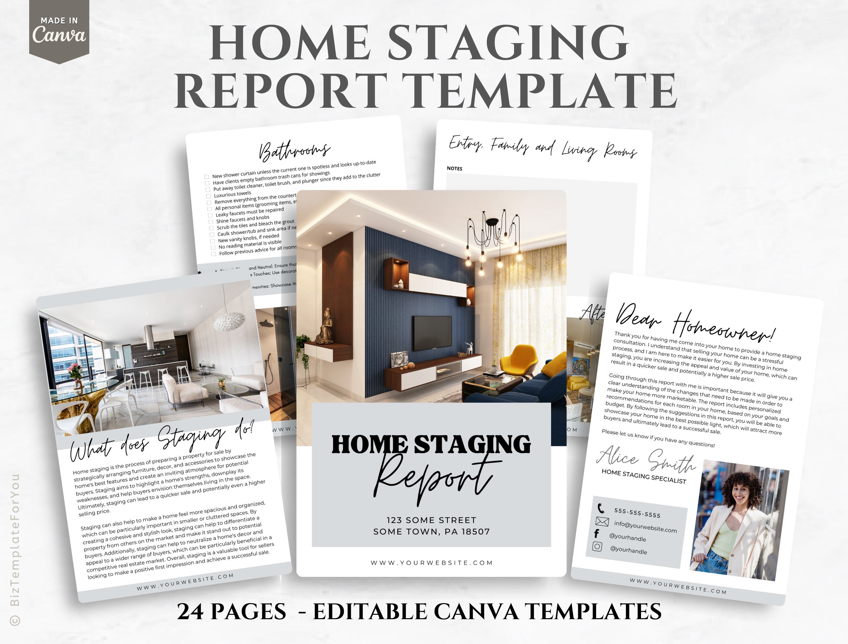 Editable Home Staging Report Template Property Staging - Etsy Canada