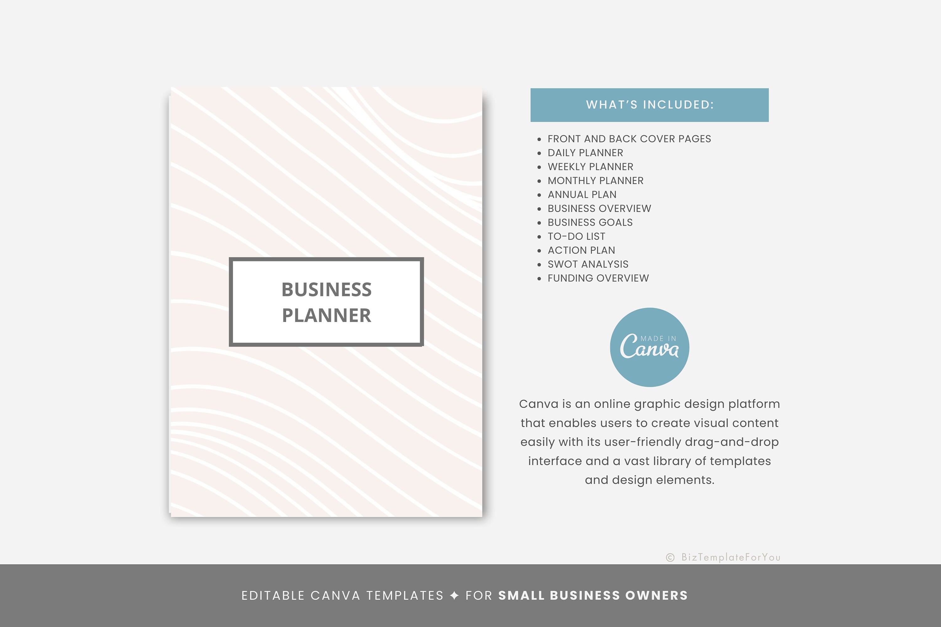 Editable Business Planner Template, Small Business Planning Workbook ...