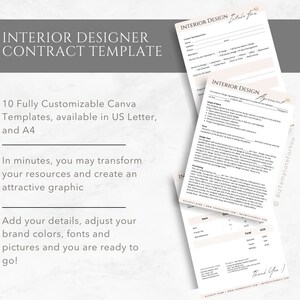 Editable Interior Design Contract Template, Interior Designer Service ...