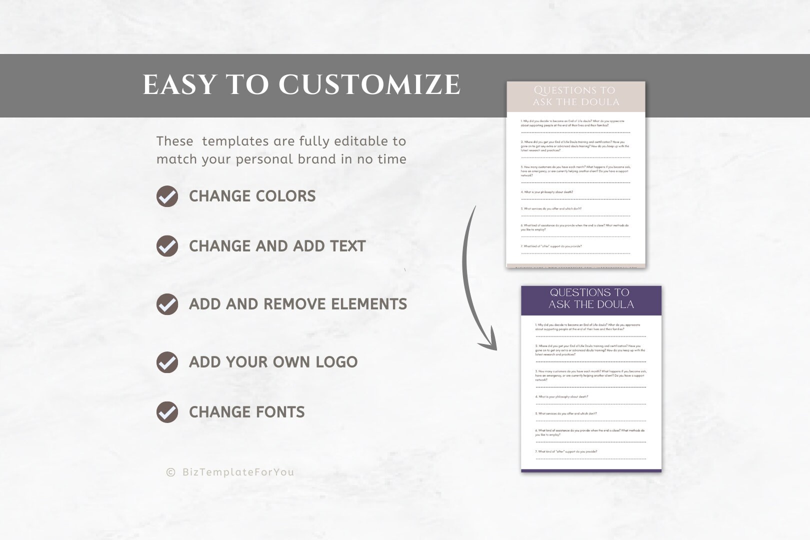 Editable End of Life Doula Paperwork Bundle, Client Welcome Packet ...