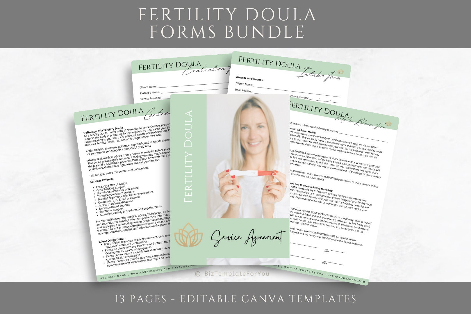 Editable Fertility Doula Contracts Template, Intake Forms and ...