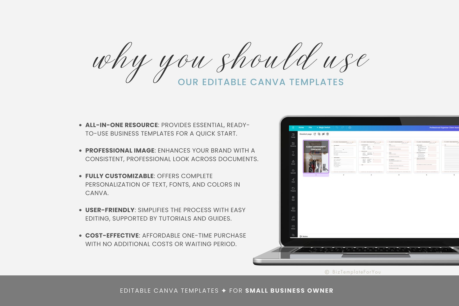 Editable Professional Organizer Client Assessment Checklist Template ...
