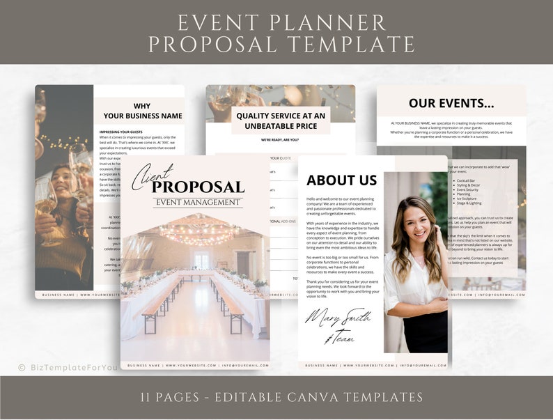 Editable Event Planner Proposal Template Event Management - Etsy