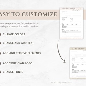 Cleaning Services Client Intake Form Editable Residential and - Etsy
