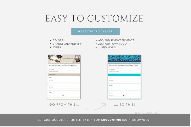 Editable Accounting & Bookkeeping Intake Form Template, Freelance ...