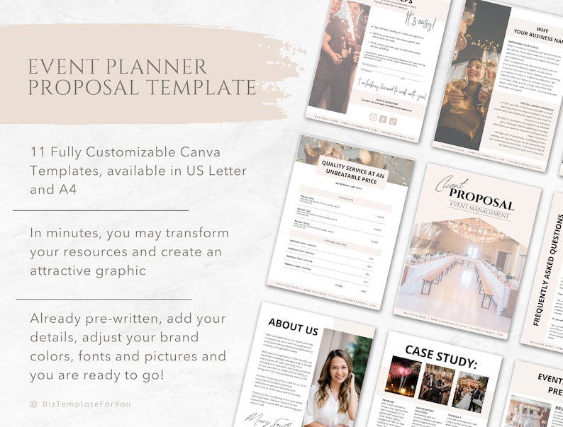 Editable Event Planner Proposal Template Event Management - Etsy
