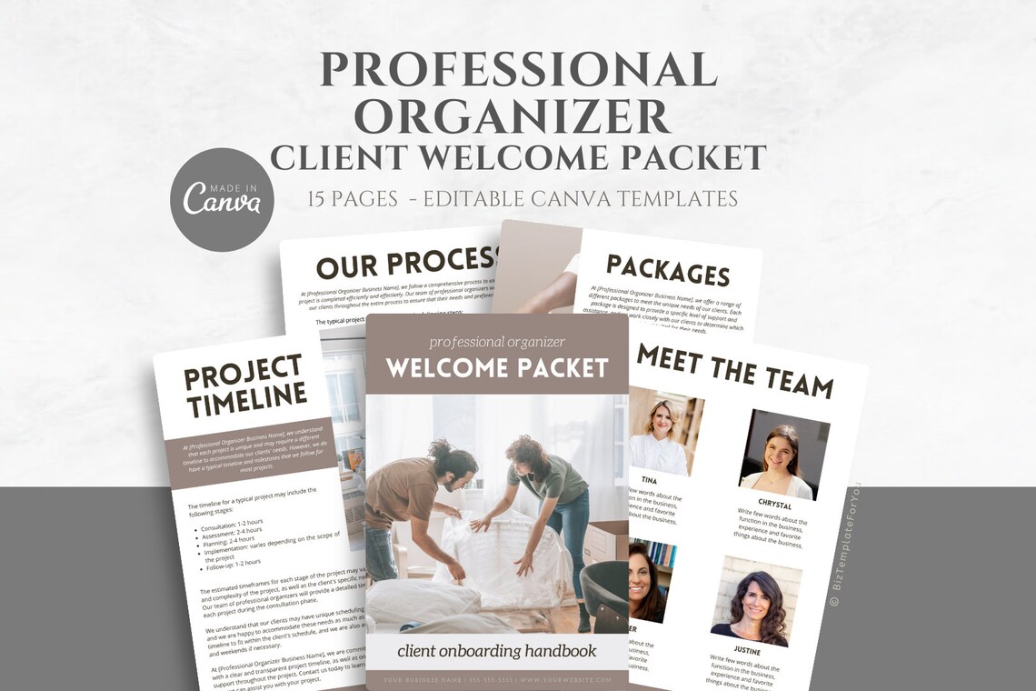 Editable Professional Organizer Client Welcome Packet Template, Home ...