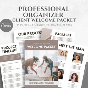 Editable Professional Organizer Client Welcome Packet Template, Home Organizer Client Onboarding ...