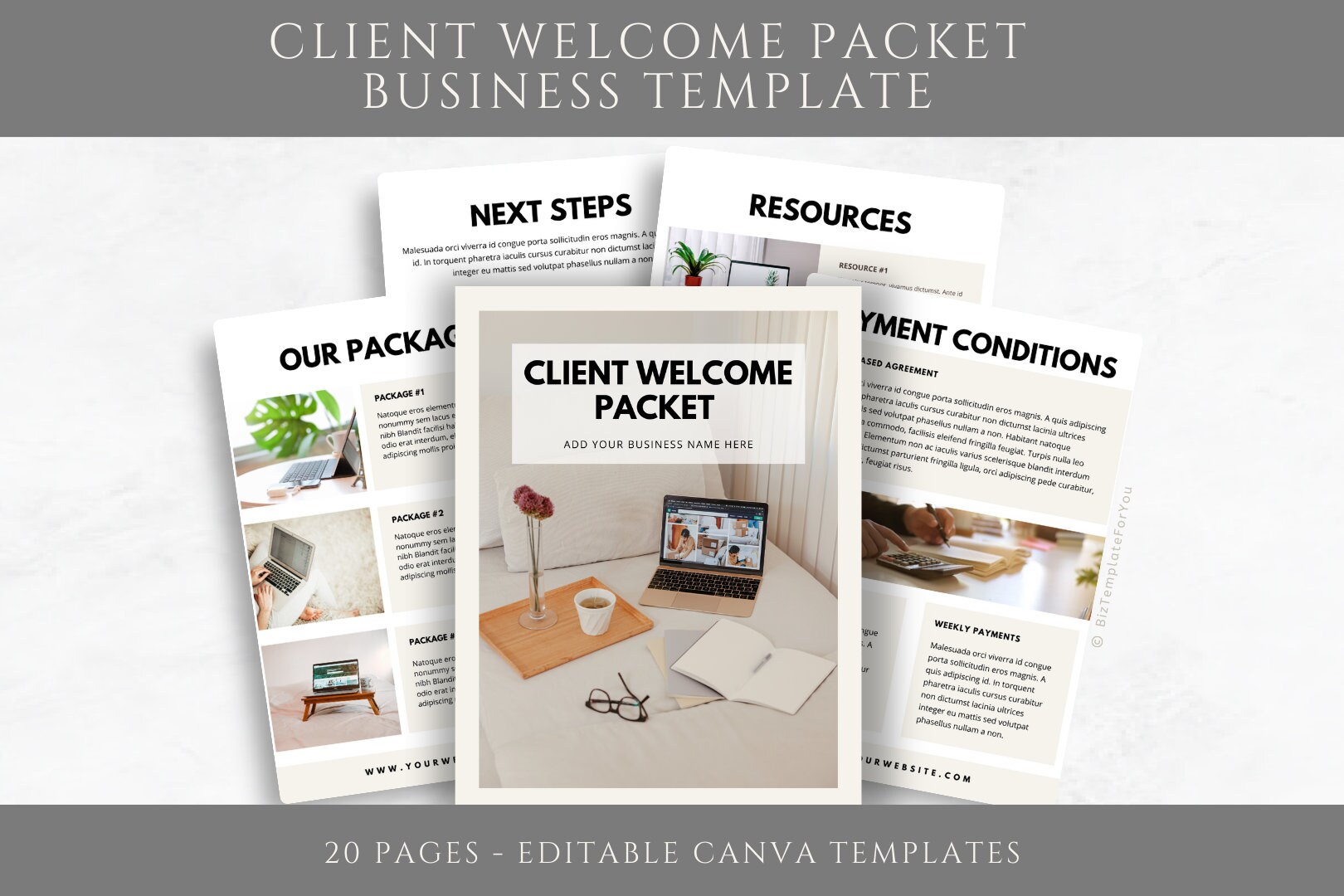 Editable New Client Welcome Packet Template, Onboarding Canva Template ...