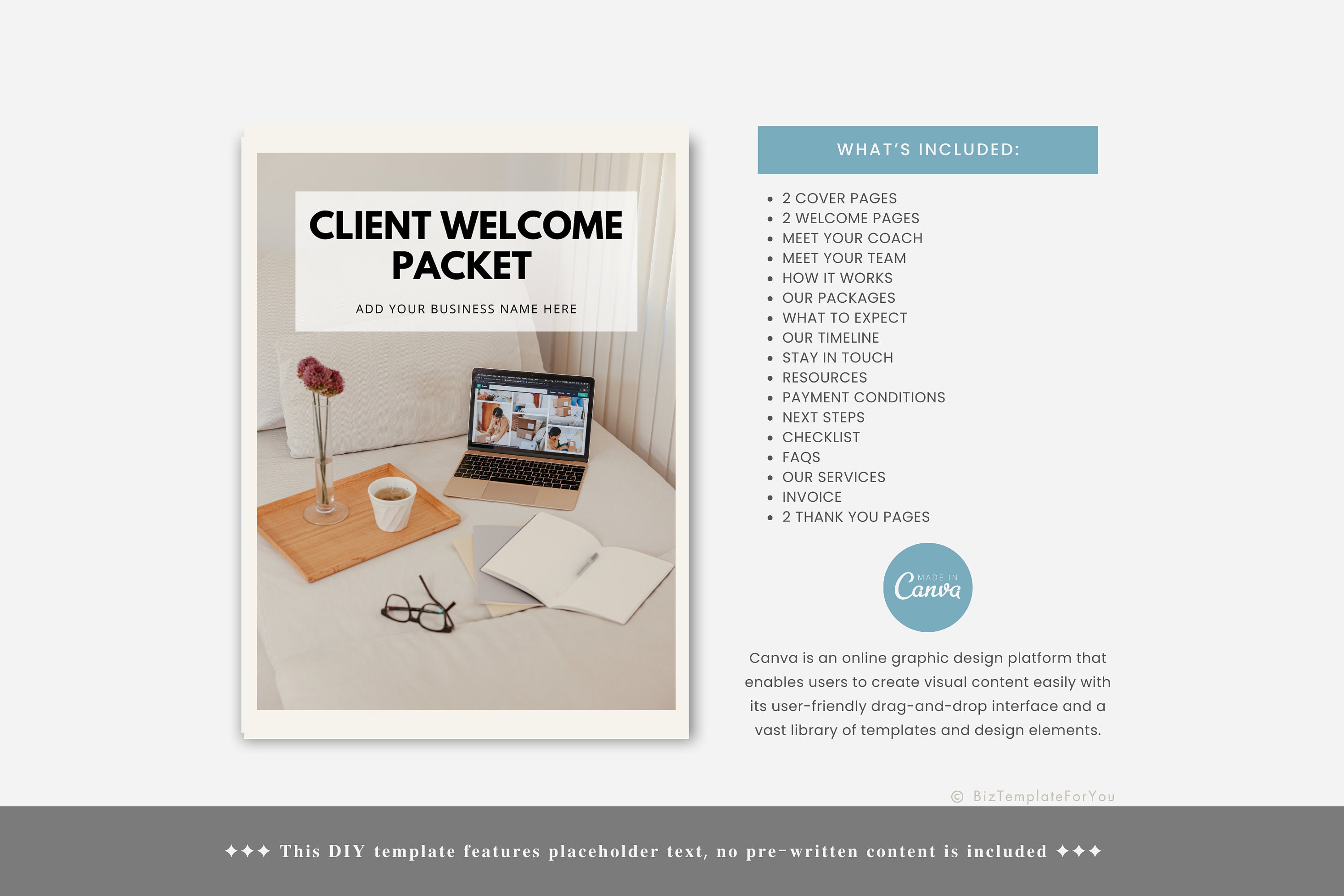 Editable New Client Welcome Packet Template, Onboarding Canva Template ...