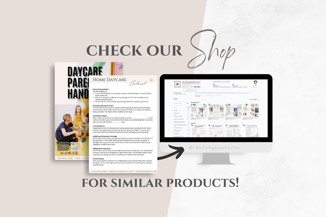 Daycare Starter Kit, Editable Daycare Forms Templates, Starter Kit for ...