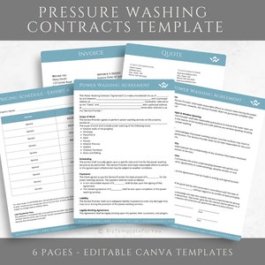 Editable Pressure Washing Contract Template, Professional Power ...