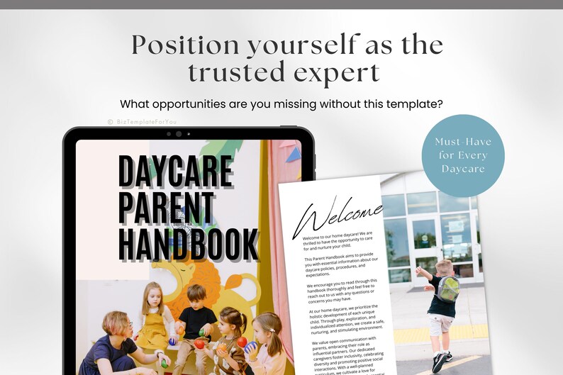 Editable Daycare Parent Handbook Template, Home Daycare Policies ...
