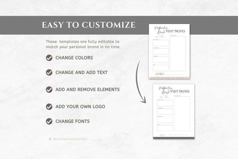 Editable Postpartum Doula Visits Notes and Tracker Templates. Doula Log ...