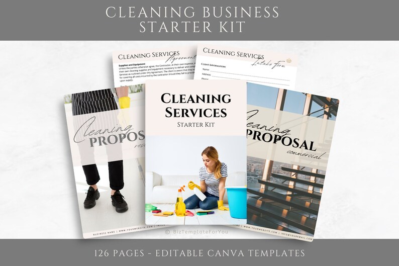 Editable Cleaning Business Starter Kit All Cleaning Business Templates ...