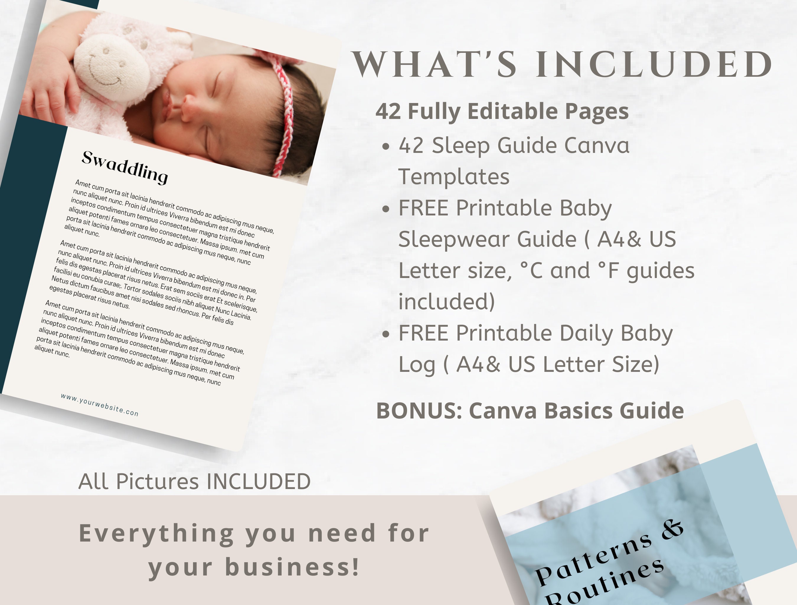 Editable Newborn Sleep Routine Template Baby Guide Ebook - Etsy Australia