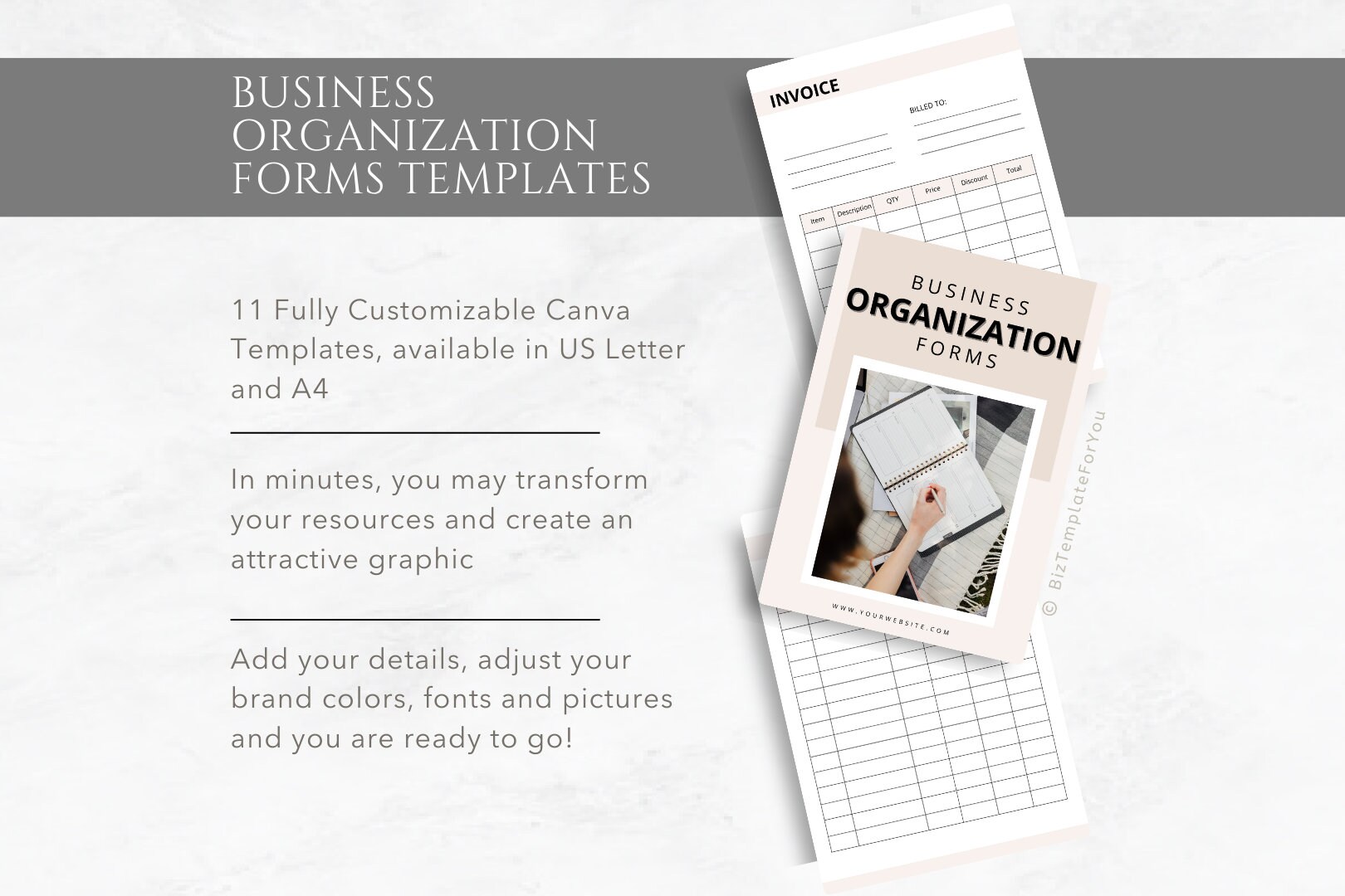 Editable Business Organization Forms Templatebusiness - Etsy