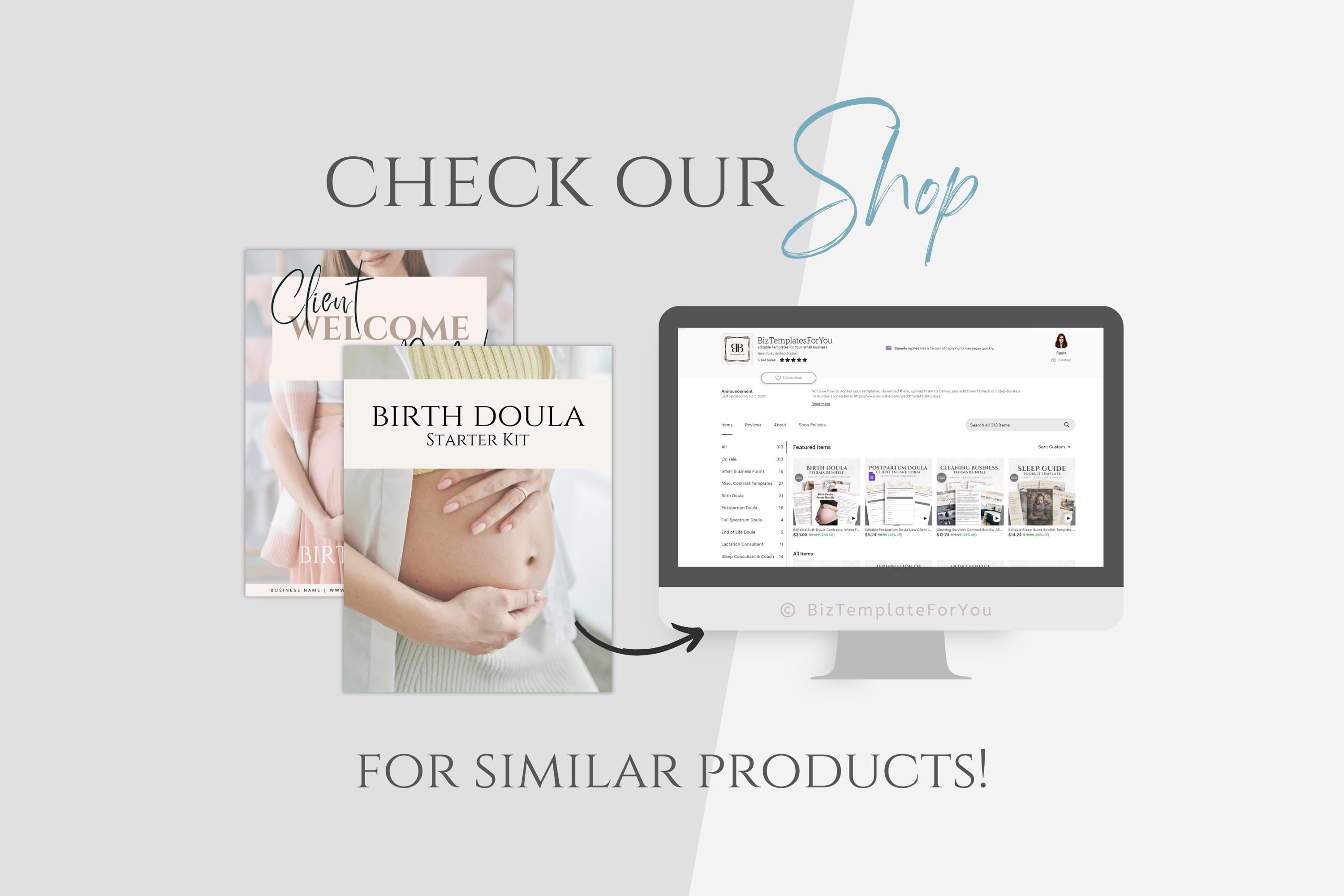 Editable Labor & Delivery Handout Templates, Doula Handouts, Birth ...