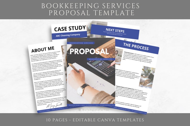 Editable Bookkeeping Services Proposal Template, Freelance Bookkeeper ...