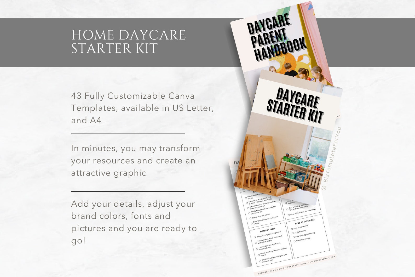 Daycare Starter Kit, Editable Daycare Forms Templates, Starter Kit for ...