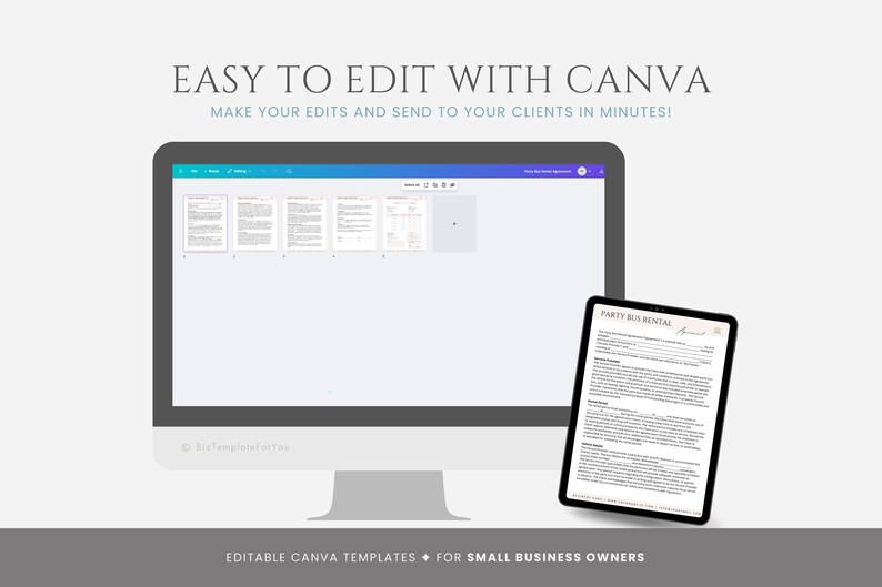 Editable Party Bus Rental Agreement Template, Limo Service Contract ...