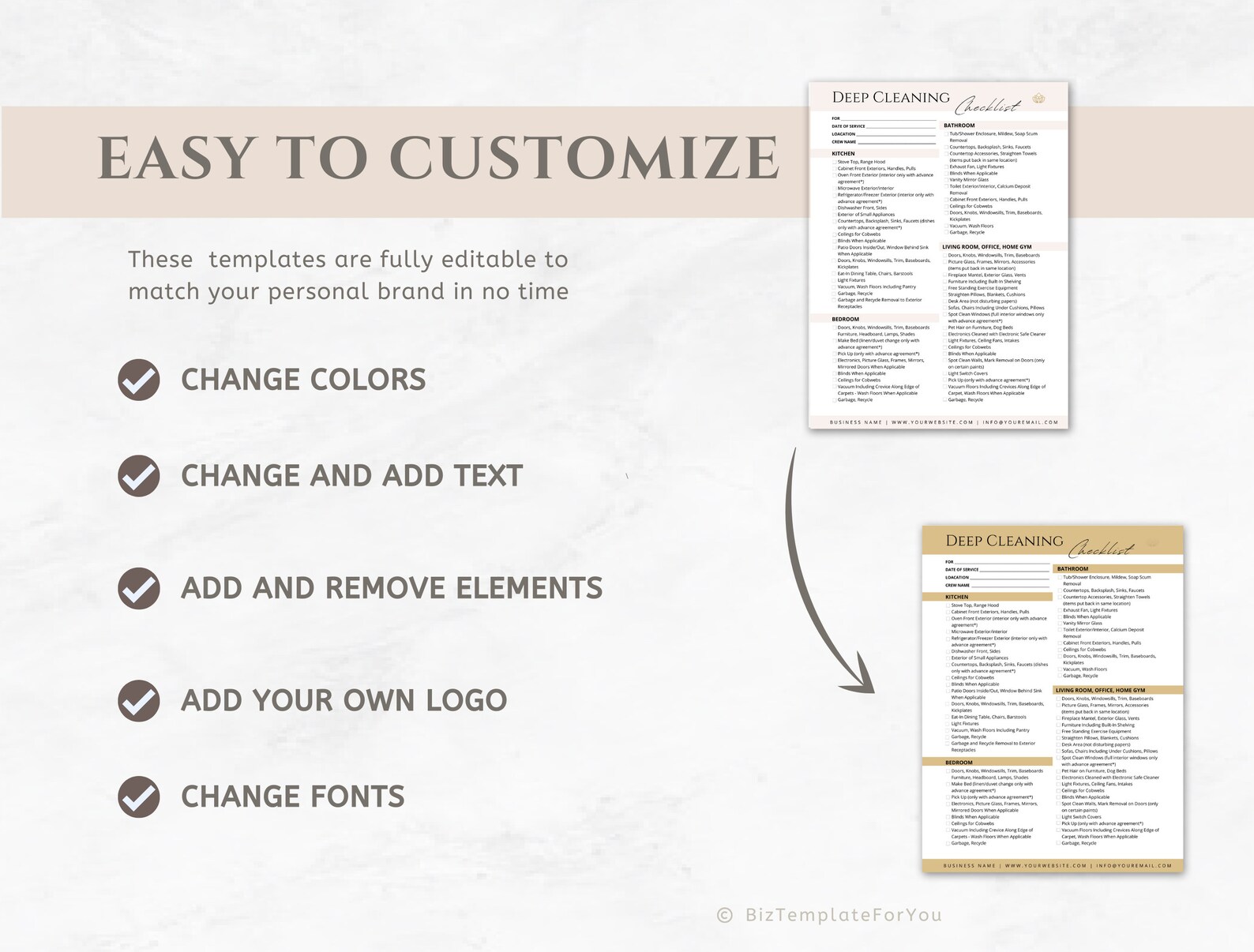 Residential Deep Cleaning Checklist Editable House Cleaning - Etsy