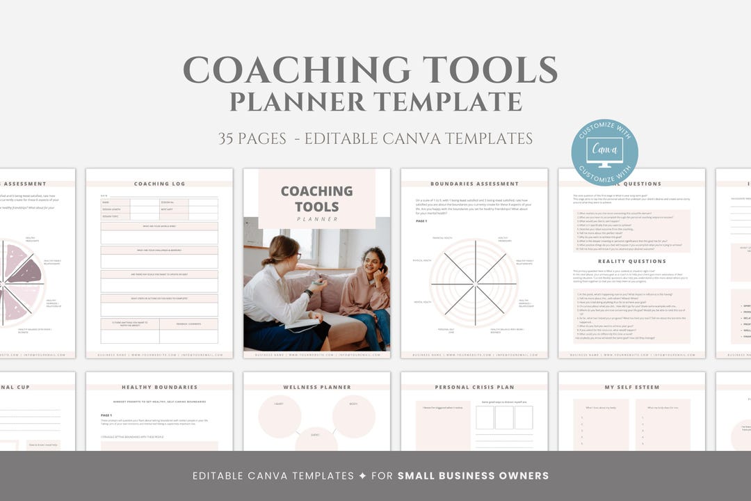 Editable Coaching Tool Planner Template, Productivity Tools Planner for ...