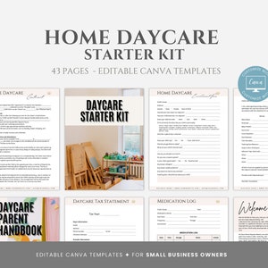 Daycare Starter Kit, Editable Daycare Forms Templates, Starter Kit for ...
