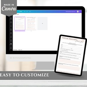 Editable Virtual Assistant Client Intake Form Template, Freelance ...