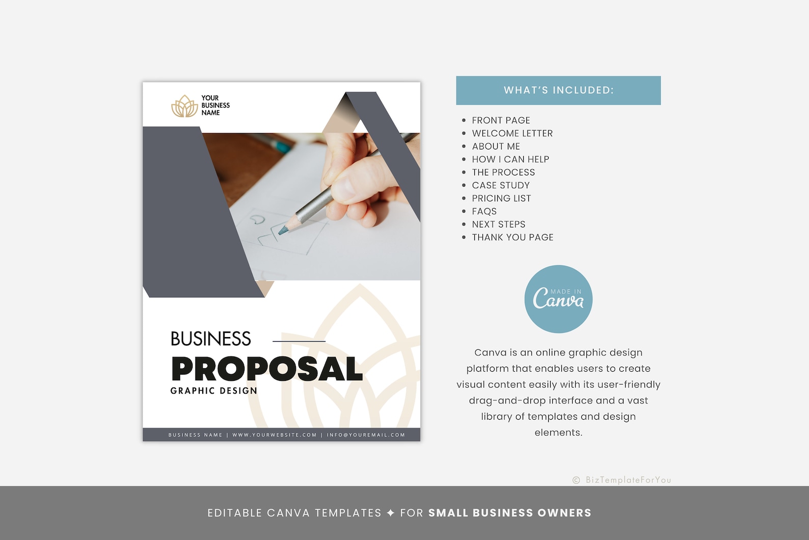 Editable Graphic Designer Proposal Template, Graphic Design Service ...