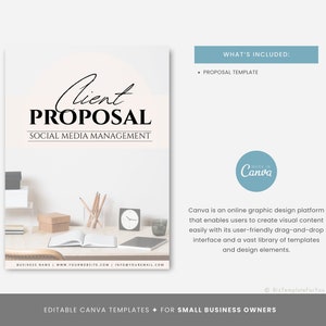 Editable Social Media Manager Proposal Template, Freelance Social Media ...