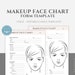Editable Makeup Face Chart, Freelance Makeup Artist Practice Sheet ...