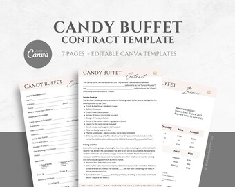 Editable Candy Buffet Contract Template, Dessert Table Service ...