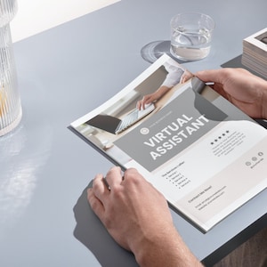 Editable Virtual Assistant Flyer Template, One Page VA Flyer, Virtual ...