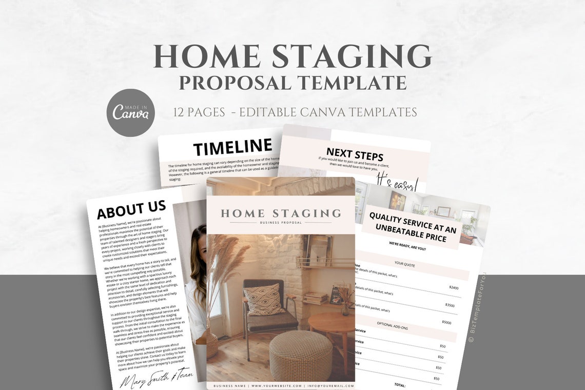 Editable Home Staging Proposal Template, Property Staging Proposal ...