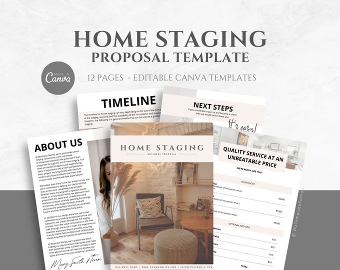 Editable Home Staging Proposal Template, Property Staging Proposal ...