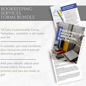 Editable Bookkeeping Services Template Bundle, Freelance Bookkeeper ...