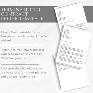 Editable Termination of Contract Template, Termination Letter Template ...
