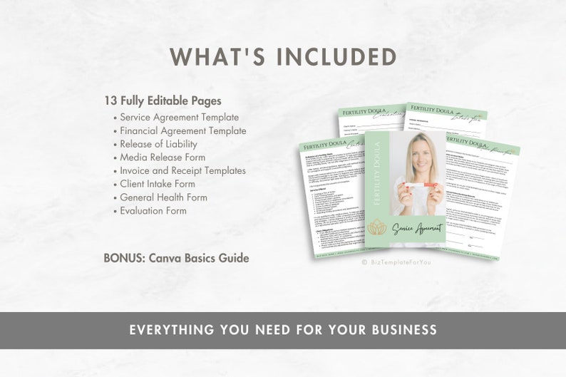 Editable Fertility Doula Contracts Template, Intake Forms and ...