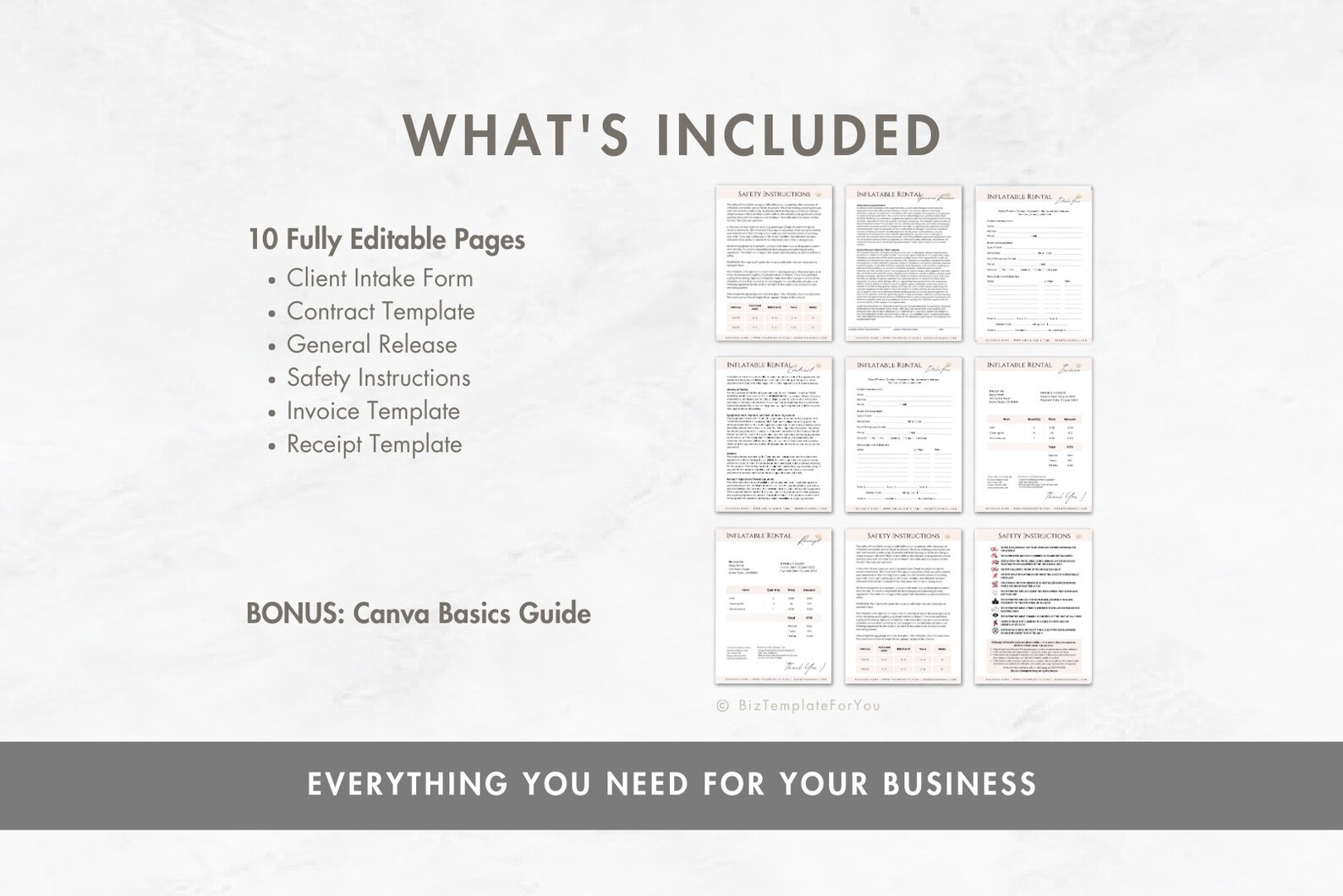 Editable Inflatable Rental Agreement Template, Bounce House Rental ...