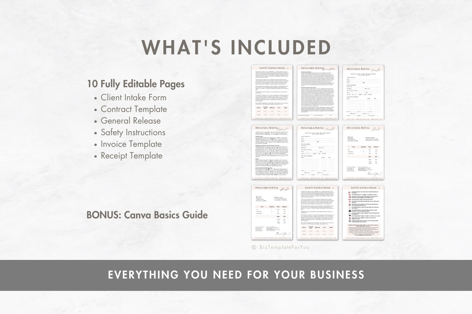 Editable Inflatable Rental Agreement Template, Bounce House Rental ...