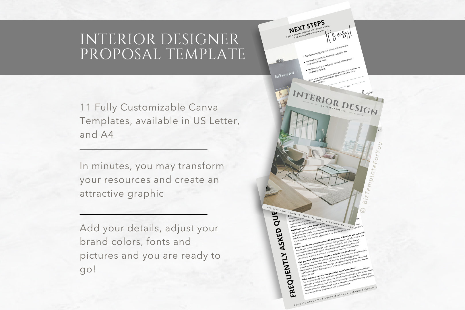 Editable Interior Design Proposal Template, Interior Designer Proposal ...
