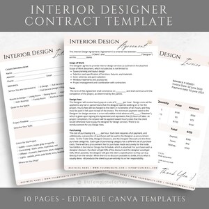 Editable Interior Design Contract Template, Interior Designer Service ...